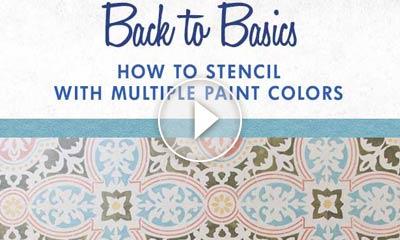 How to Stencil with Multiple Paint Colors- DIY Painting Colorful Walls