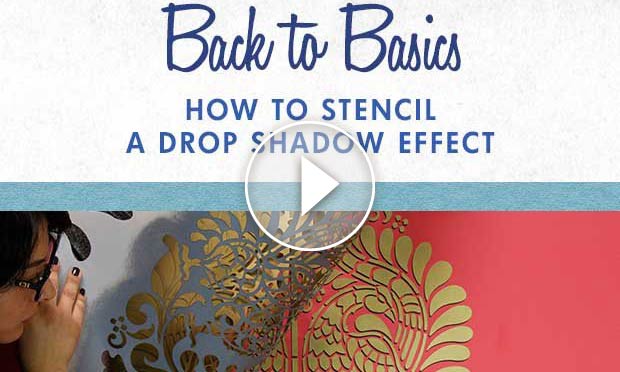 How to Stencil a Drop Shadow Effect - DIY 3D Dimensional Wall Design
