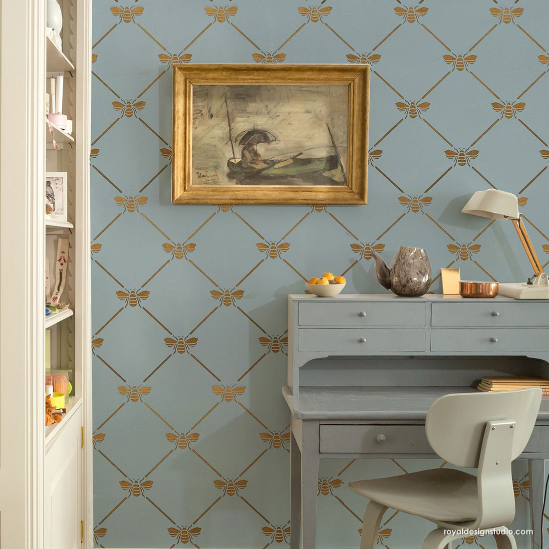 Pattern Stencils | French Bee Trellis Stencil