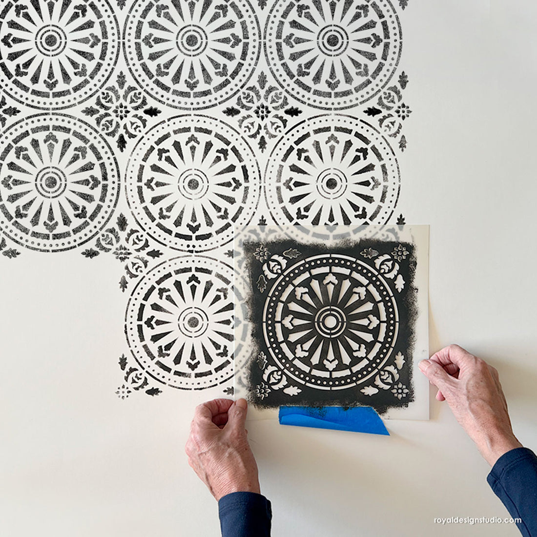 Tiled Floor Stencils - Painted Tile Stencils - Tile Painting Stencil