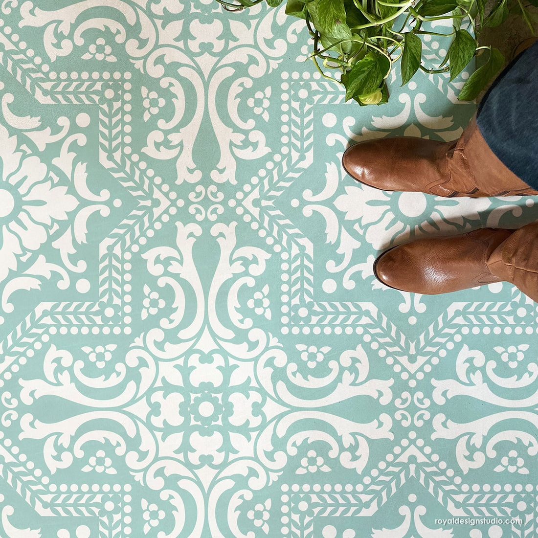 Large DIY Tile Stencils for Painting Walls and Floors