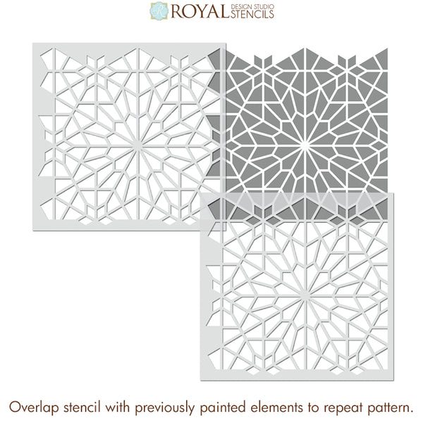 Large DIY Moroccan Stencils for Painting Walls and Floors
