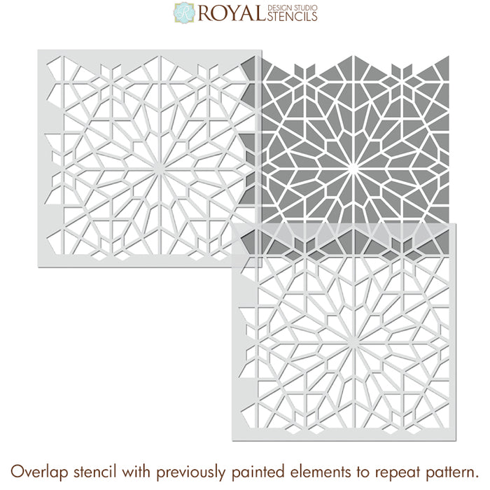 Large DIY Moroccan Stencils for Painting Walls and Floors