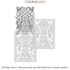 Large DIY Wall Stencils for Painting Wallpaper Mural Look