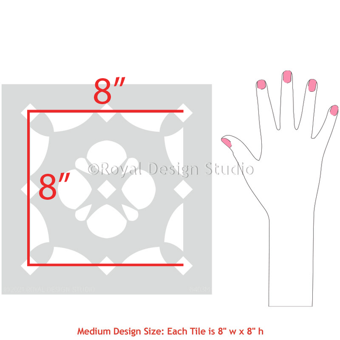 Large DIY Tile Stencils for Painting Walls and Floors