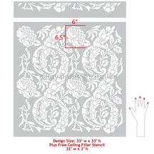 Large scale French Damask Stencil Pattern-stenciling a wallpaper look