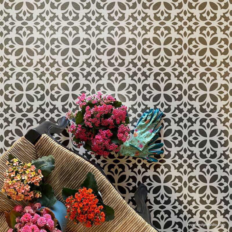Extra Large Wall Stencils for Painting - Large Stencils - Wallpaper ...