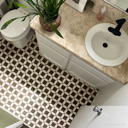 Mosaic Tile Stenciling Pattern-Stencil Floors-Stenciled Backsplashes ...