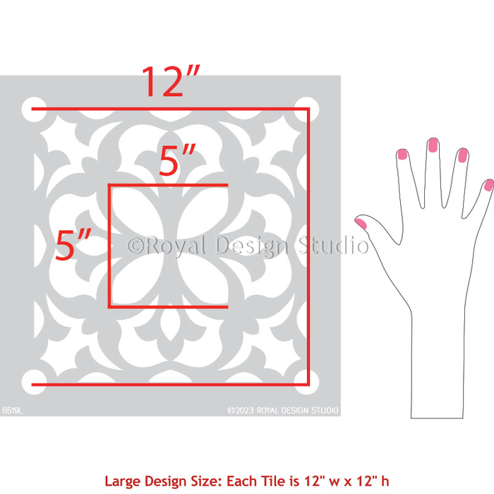 Easy to Stencil Tile Stencil - DIY Painting stencils for custom tiles