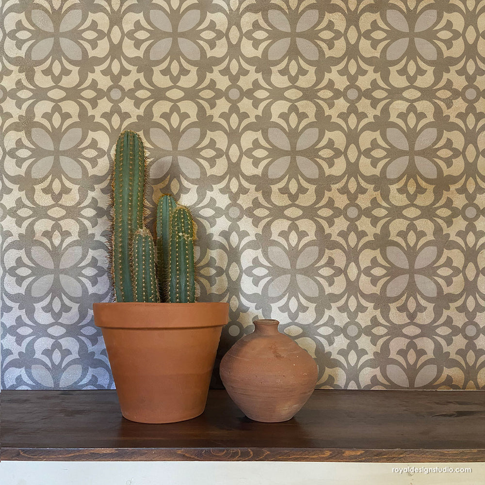 Easy to Stencil Tile Stencil - DIY Painting stencils for custom tiles
