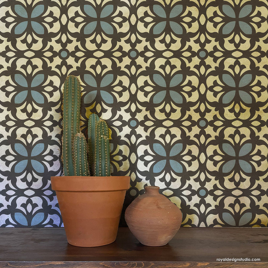 Easy to Stencil Tile Stencil - DIY Painting stencils for custom tiles