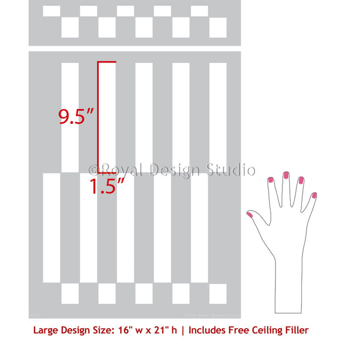 Large Stencils for Painting Modern Wall Decor - DIY Wallpaper