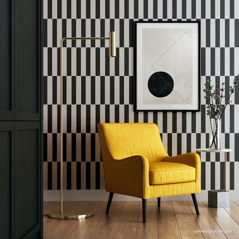 Large Stencils for Painting Modern Wall Decor - DIY Wallpaper