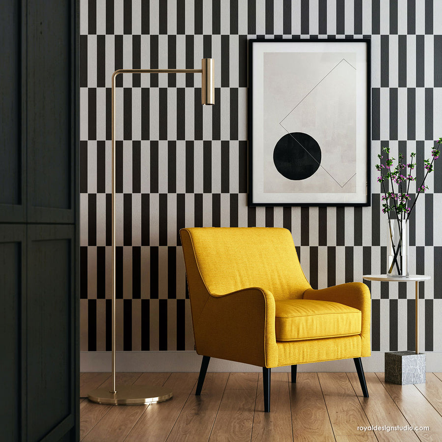 Large Stencils for Painting Modern Wall Decor - DIY Wallpaper