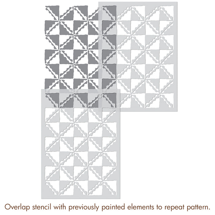 Modern Check Pattern Stencil-Large Wall Stencils for DIY Decor