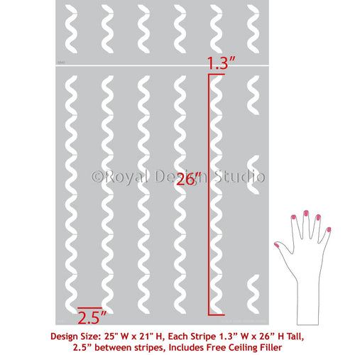 Rick Rack Strip Stencil for Walls-Fast and Easy Stenciling