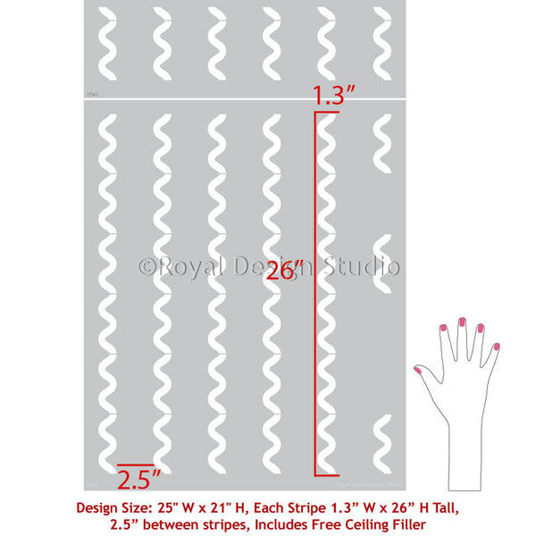 Rick Rack Strip Stencil for Walls-Fast and Easy Stenciling