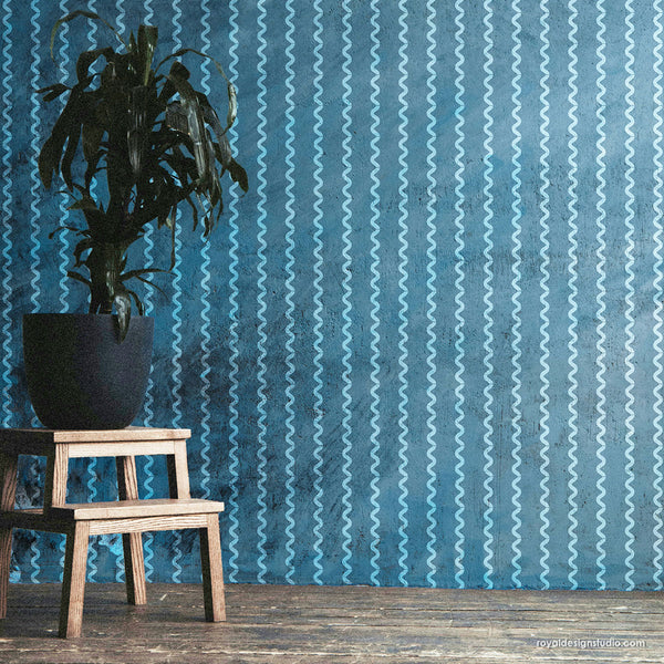 Rick Rack Strip Stencil for Walls-Fast and Easy Stenciling