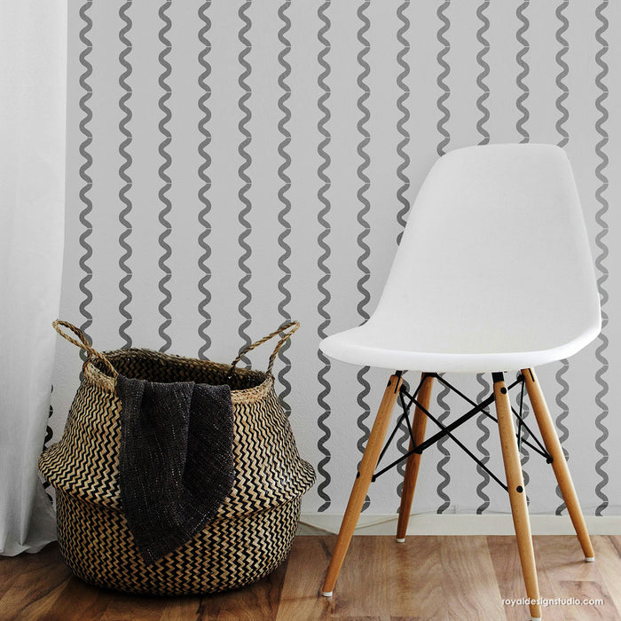 Rick Rack Strip Stencil for Walls-Fast and Easy Stenciling