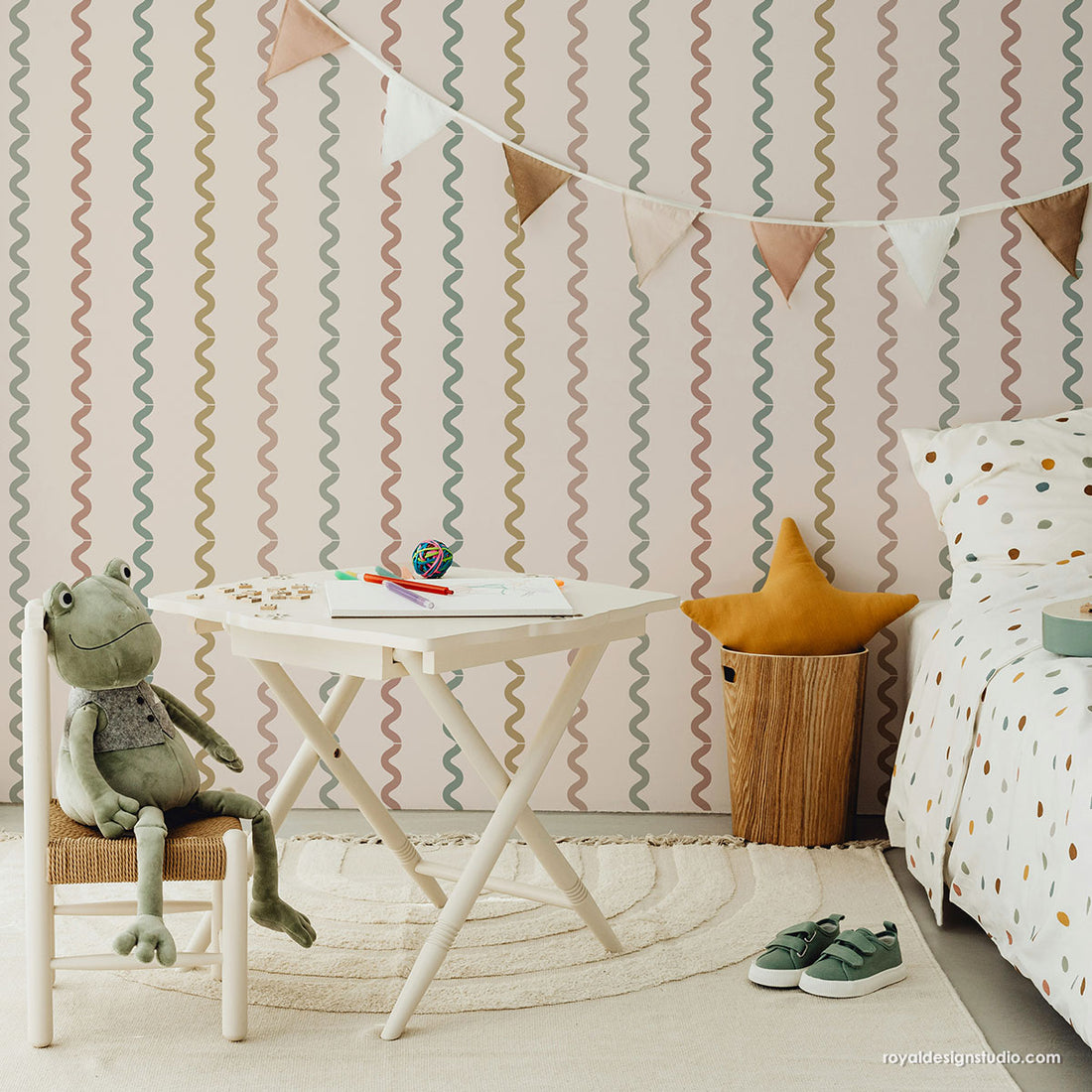 Rick Rack Strip Stencil for Walls-Fast and Easy Stenciling