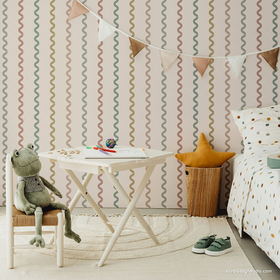 Rick Rack Strip Stencil for Walls-Fast and Easy Stenciling