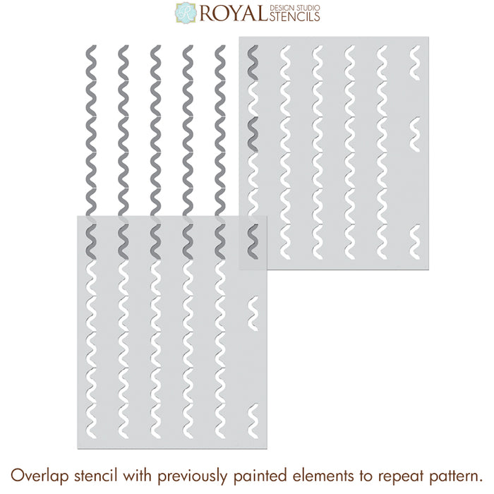Rick Rack Strip Stencil for Walls-Fast and Easy Stenciling