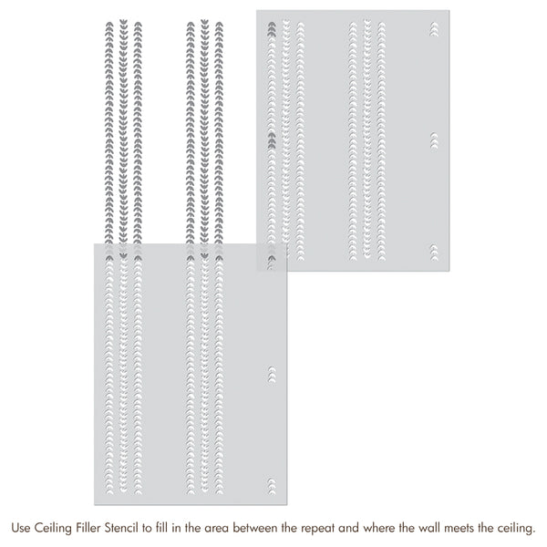 Country Stitching Stripe Stencil for Walls-Cottage Core