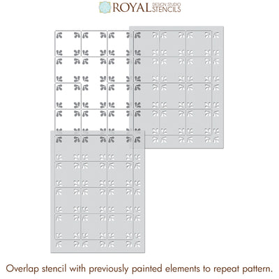Easy to Stencil Tile Pattern - DIY Custom Tile Painting Stencils