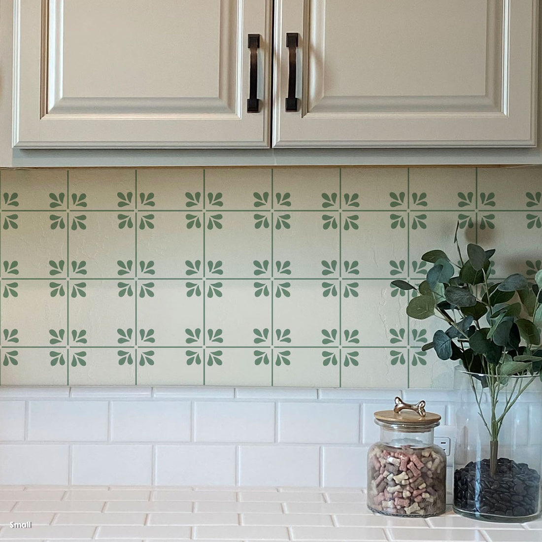 Easy to Stencil Tile Pattern - DIY Custom Tile Painting Stencils