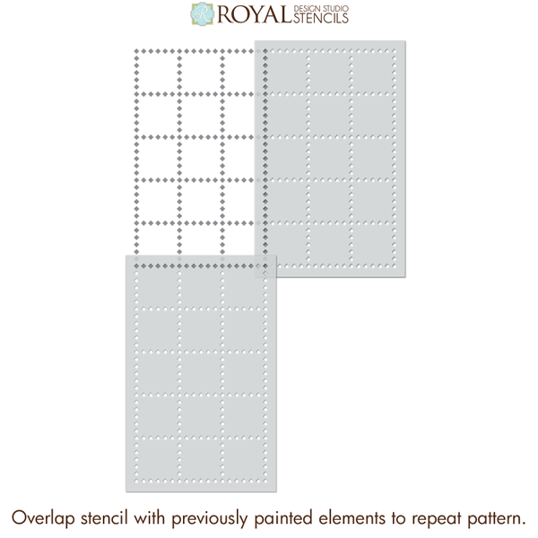 Diamond Check Stencil Pattern | stencil backsplashes walls furniture