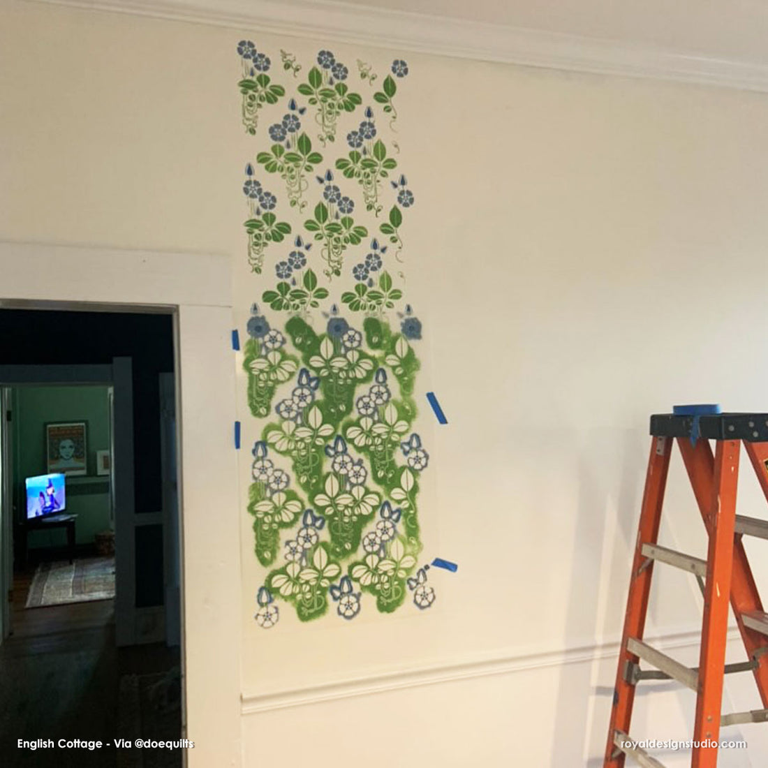 Flower Stencils | English Garden Floral Wall Stencils for Painting