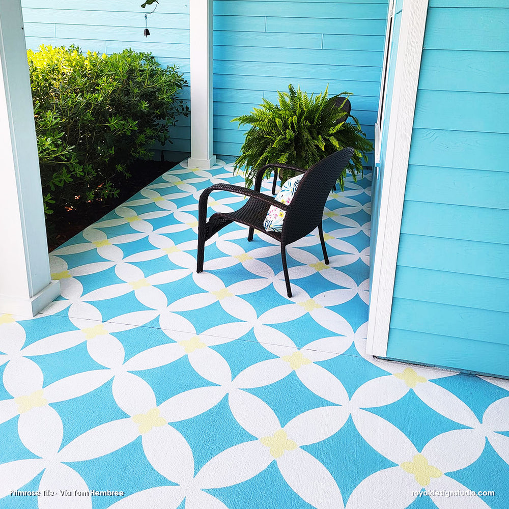 Tile Stencils: Floor Stencils, Bathroom Tiles, Concrete Tile Patterns