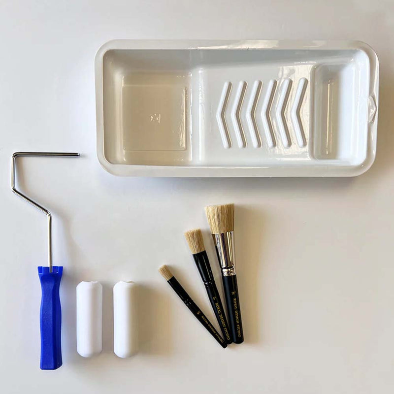 DIY Roller Stenciling Tools-Foam Stencil Rollers, Handles, Paint Trays