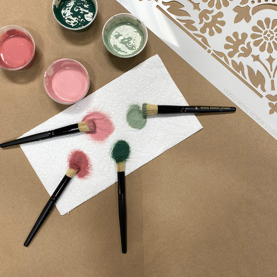 Set of 7 Stencil Brushes | Stenciling Brushes
