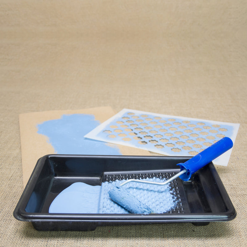 DIY Roller Stenciling Tools-Foam Stencil Rollers, Handles, Paint Trays