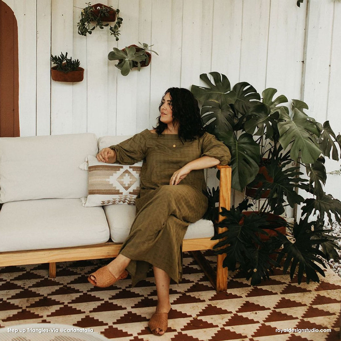 Art Deco Wall Stencils | Step Up Triangles Stencils