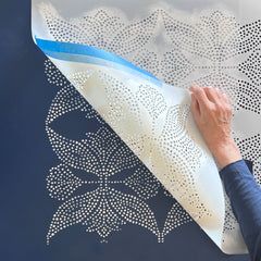 Floral Tribal Batik Allover Wall Stencil