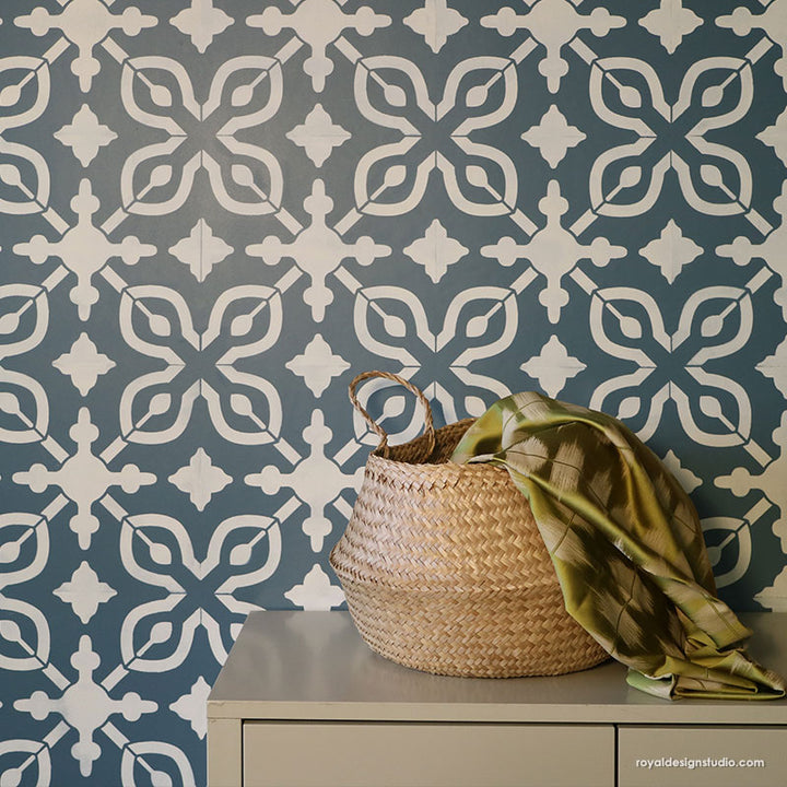 Tile Stencils for Painting Ceramic Tiles - DIY Tile Floor Stencils ...