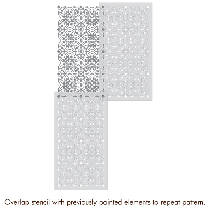 Large Tile Stencils for Painting Floor Tiles - Concrete Floor Stencils