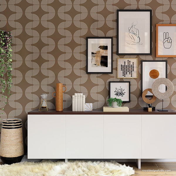 Modern Stencils, Geometric Wall Art, Tile Stencils for Painting Floors