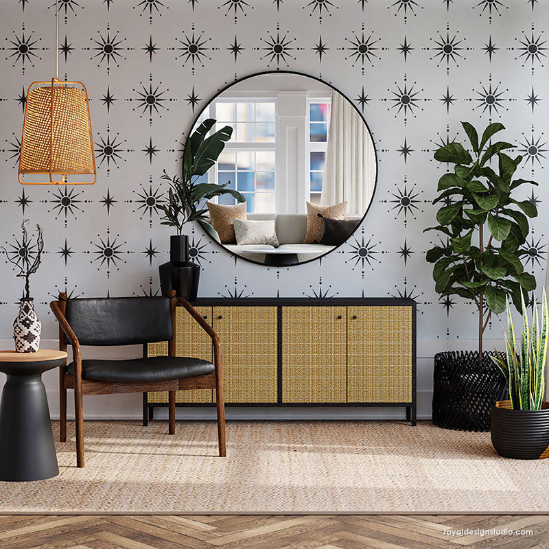 Modern Stencils, Geometric Wall Art, Tile Stencils for Painting Floors ...