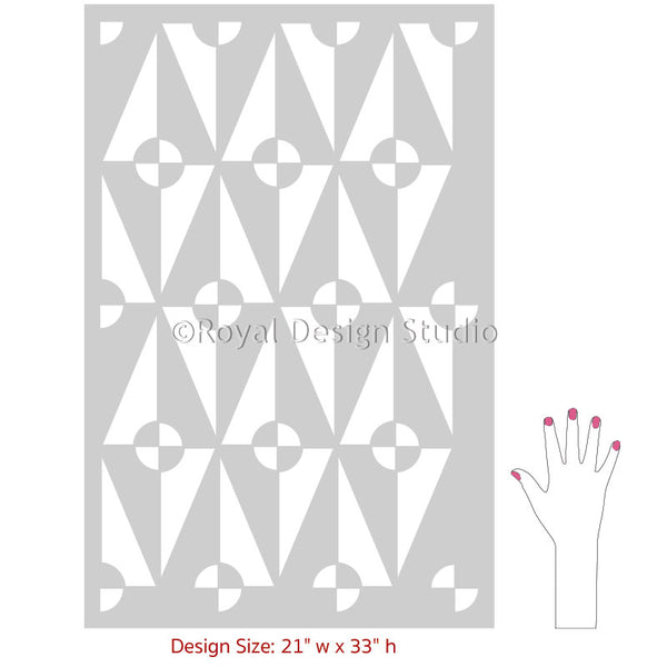 Modern Stencils, Geometric Wall Art, Tile Stencils for Painting Floors