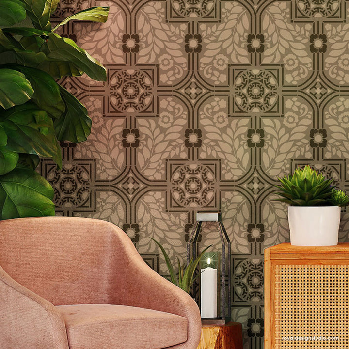 Large Stencils for Painting Accent Wall - Better than Damask Wallpaper ...