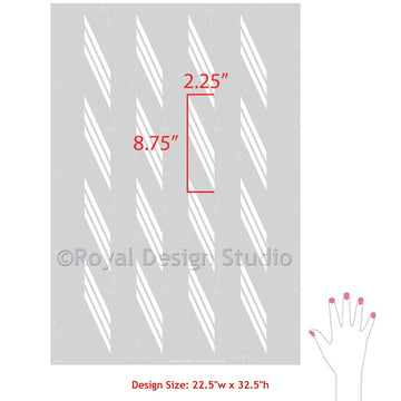 Herringbone Pattern Wall Stencils & DIY Floor Stencils – Royal Design ...
