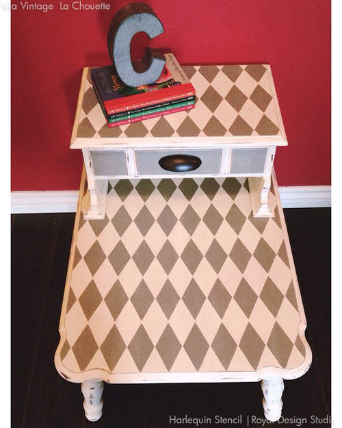 Harlequin Wall & Furniture Stencil | Modern or Retro DIY Paint Project