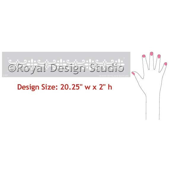 Border Stencils | Simple Pompeii Border Stencil – Royal Design Studio Stencils