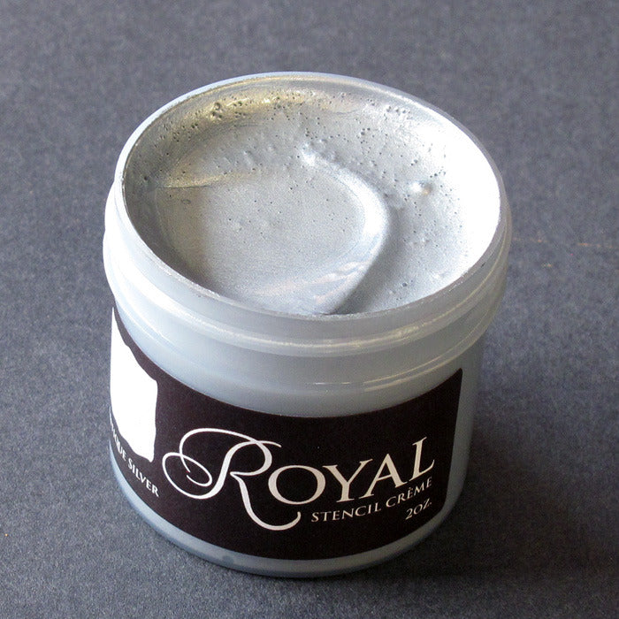 Stencil Paint | Stencil Creme Aged Silver – Royal Design Studio Stencils