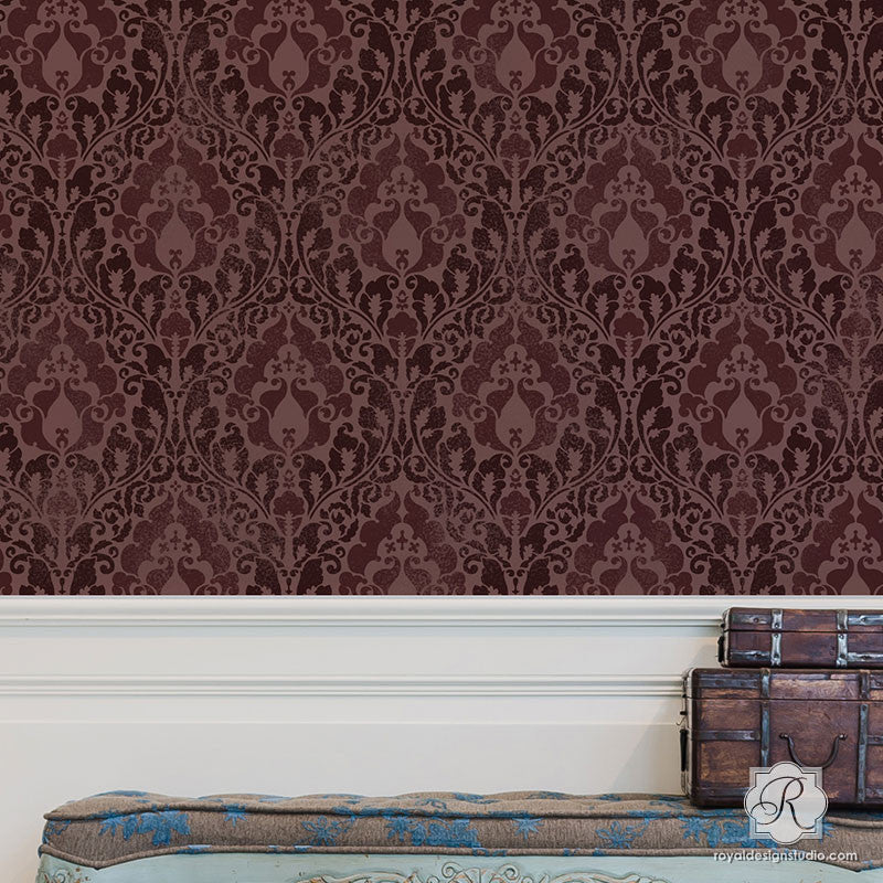 Damascus Allover Wall Stencil – Royal Design Studio Stencils