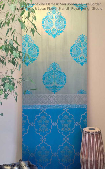 Indian Design Wallpaper Patterns with DIY Wall Stencils