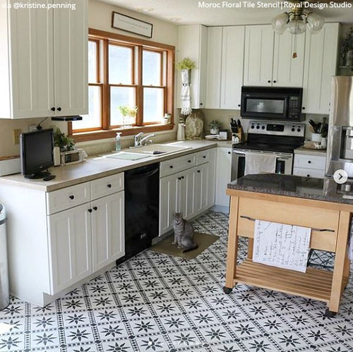 Tile Stencils for Walls, Floors, and DIY Kitchen Decor
